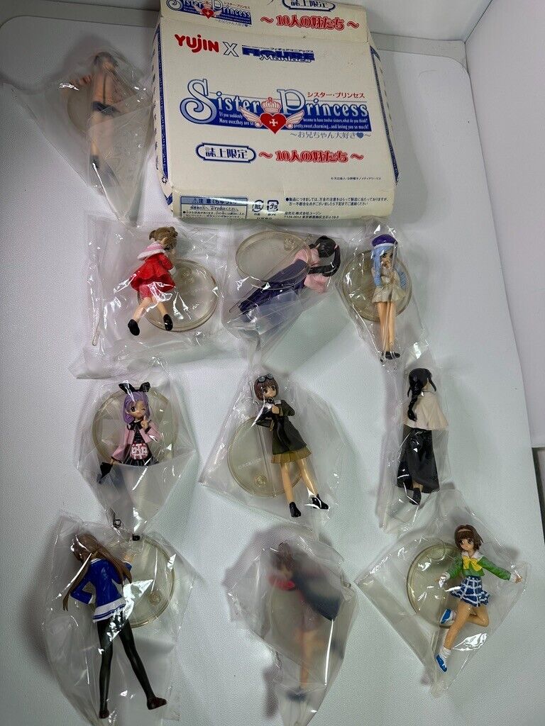 Sister Princess Yujin Figure Set AS IS Aria KAren Sakura Chikage Mamor ...